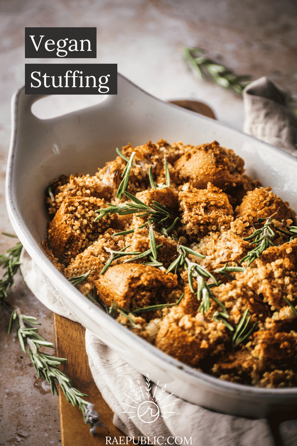 The Best Vegan Stuffing Recipe for Thanksgiving (with Video!) - Raepublic