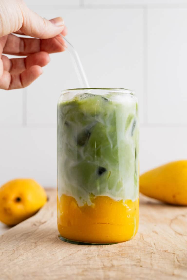 Iced Mango Matcha Latte - Raepublic